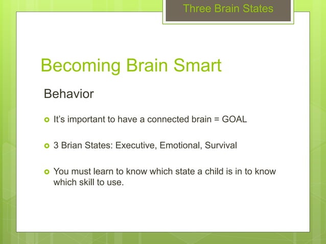 Conscious Discipline - Behavior and the Brain | PPTX