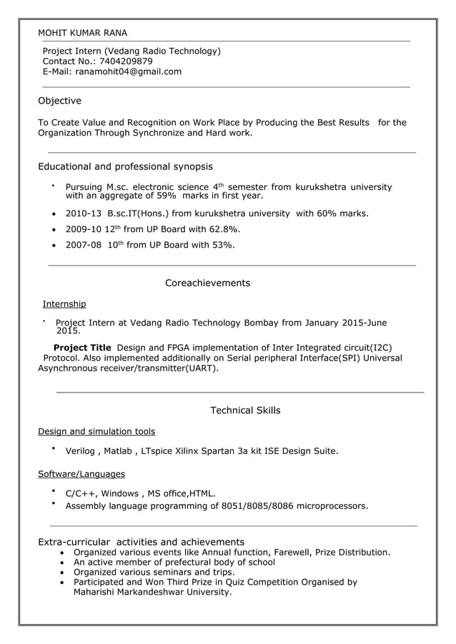 mohit resume (1) | PDF