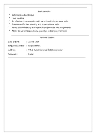 mohit resume (1) | PDF