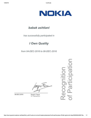 I Own Quality | PDF