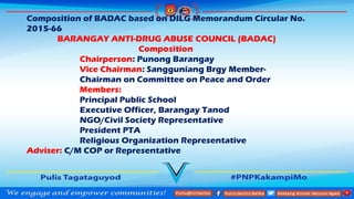 ANti- Drugs & Drug Awareness (BADAC Lecture for Barangay) | PPTX