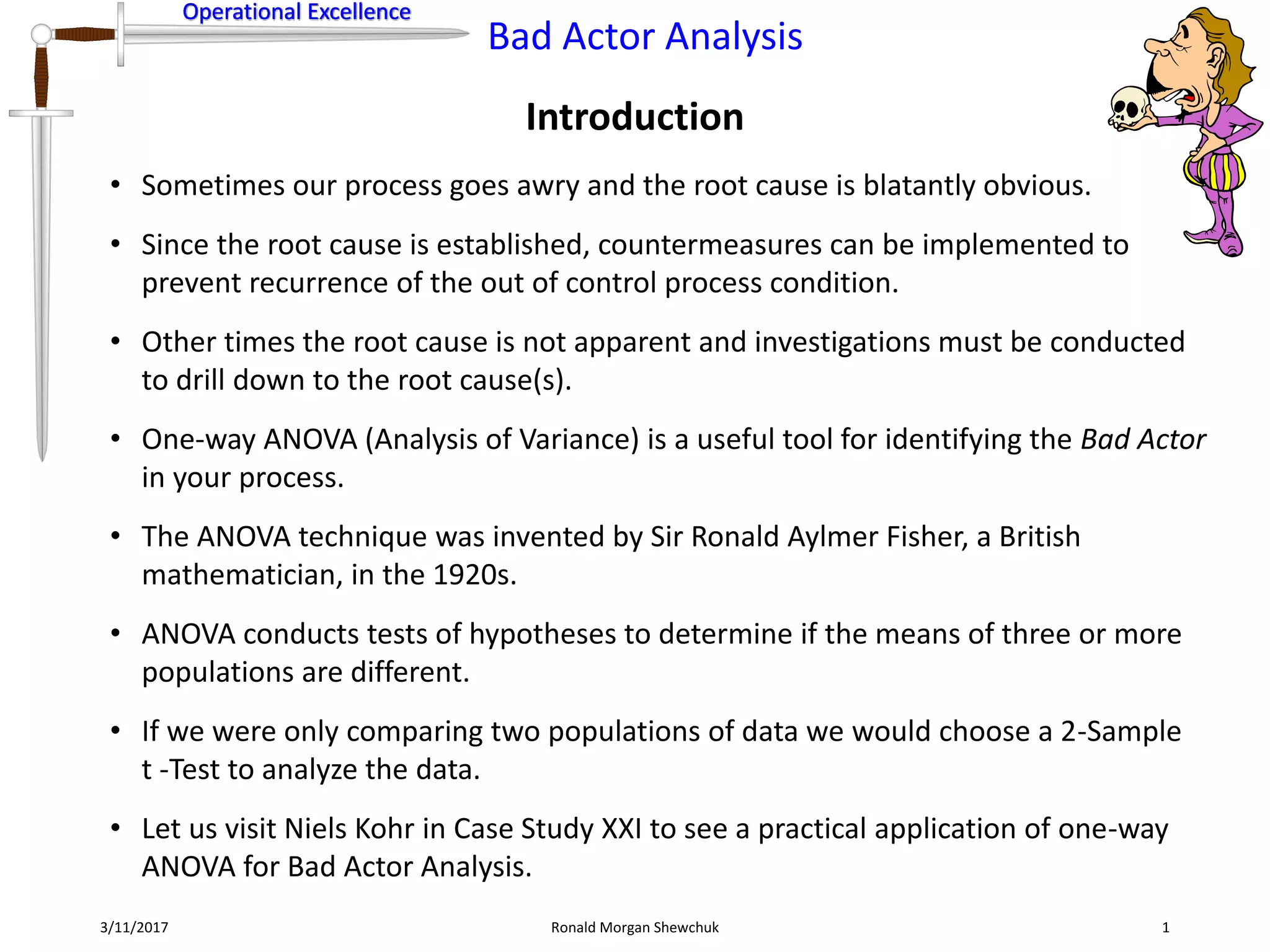 Bad Actor Analysis | PPTX