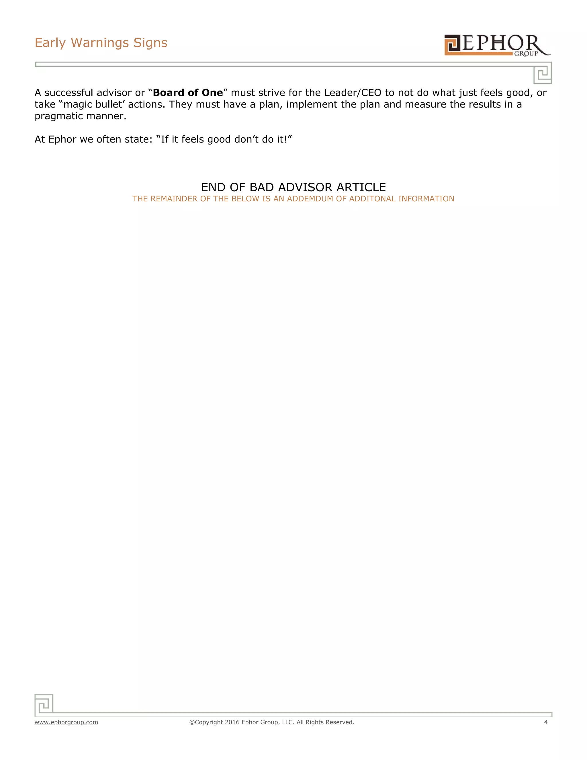 Bad Advisor Syndrome Article | PDF