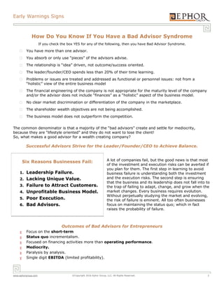 Bad Advisor Syndrome Article | PDF