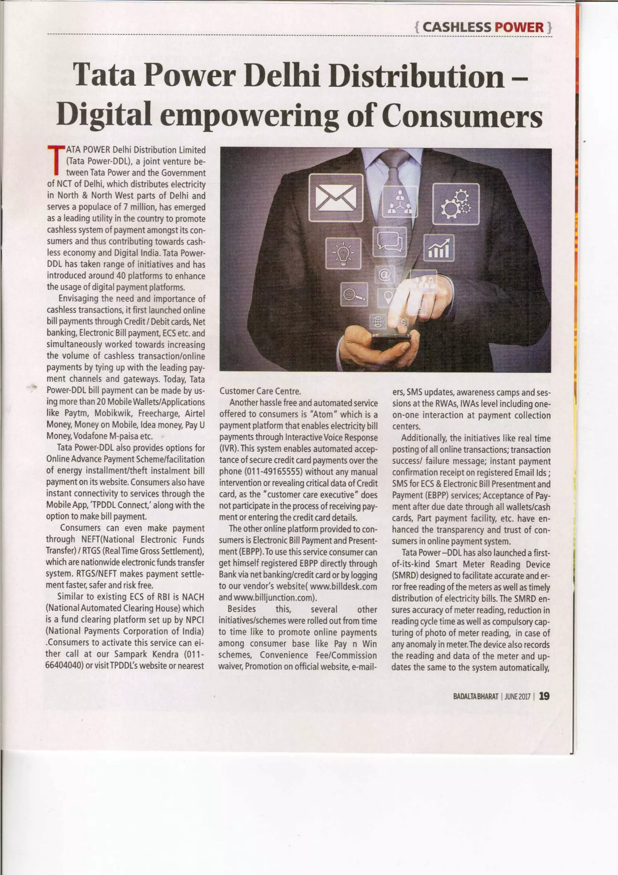 Badalta bharat tata power delhi distribution digital empowering of ...