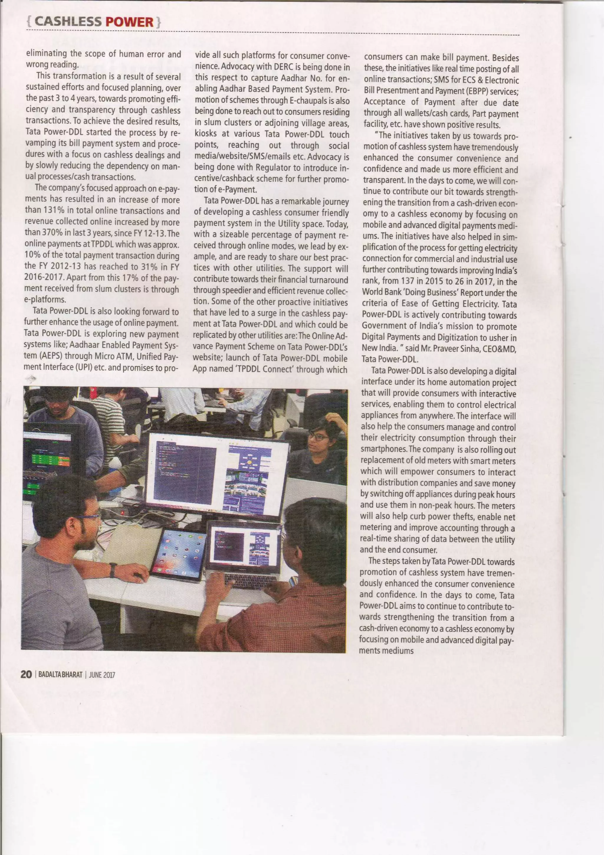 Badalta bharat tata power delhi distribution digital empowering of consumers | PDF