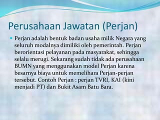 Badan-Badan Usaha di Indonesia | PPT