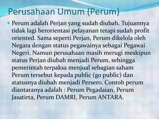 Badan-Badan Usaha di Indonesia | PPT