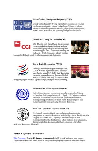 Badan kerjasama ekonomi internasional | DOC
