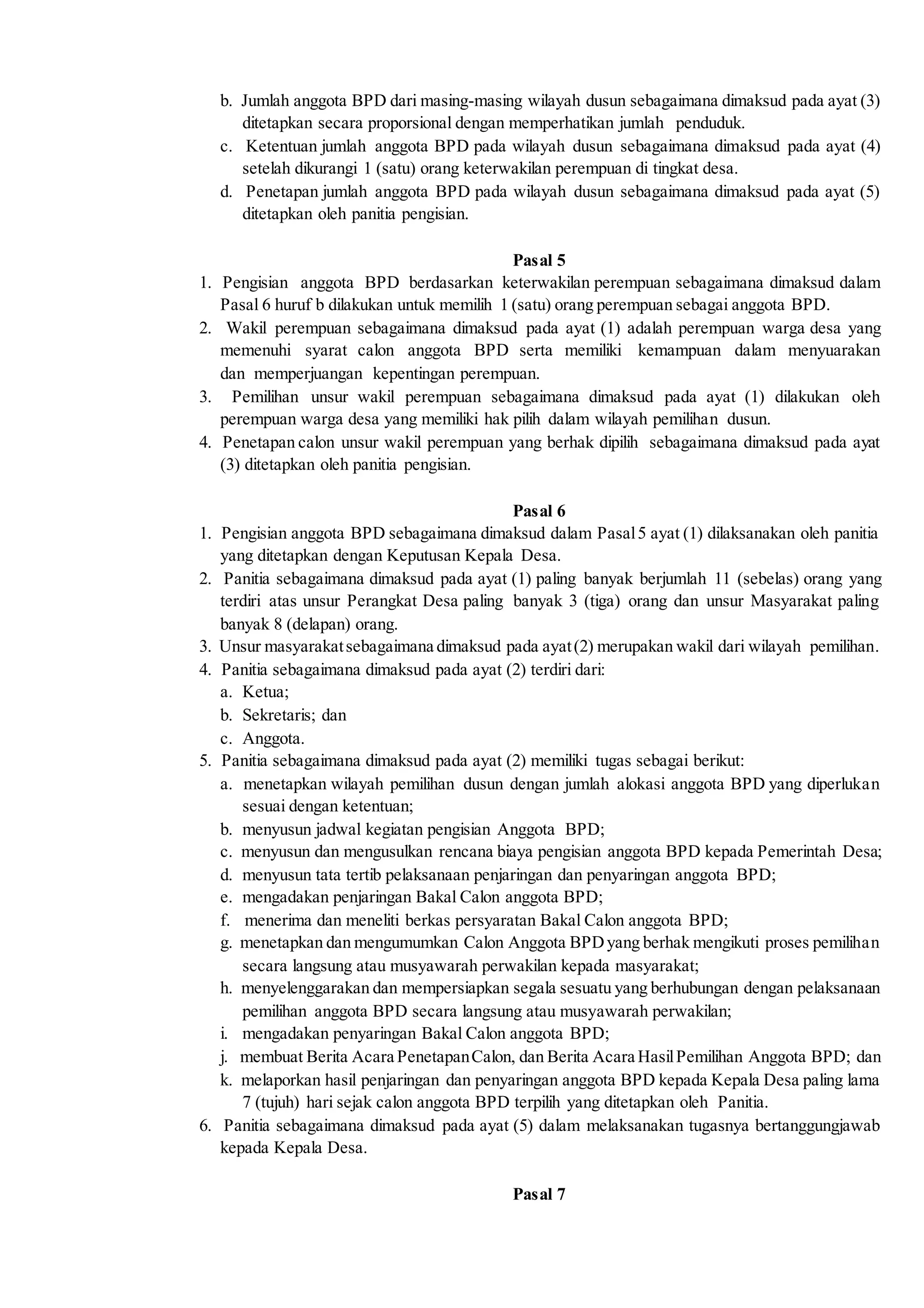 TATA TERTIB BPD DESA DATARNANGKA | DOCX