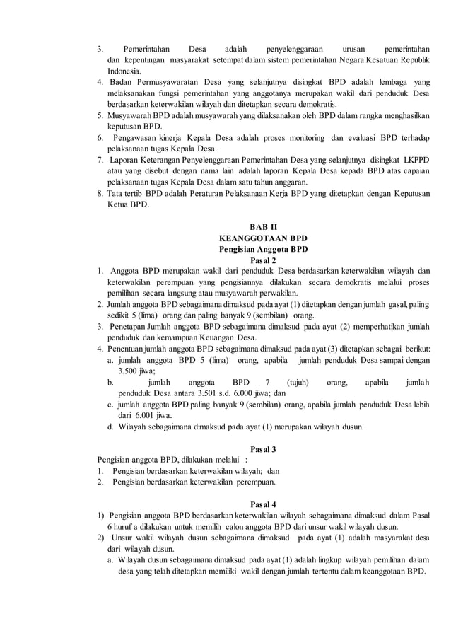 TATA TERTIB BPD DESA DATARNANGKA | DOCX