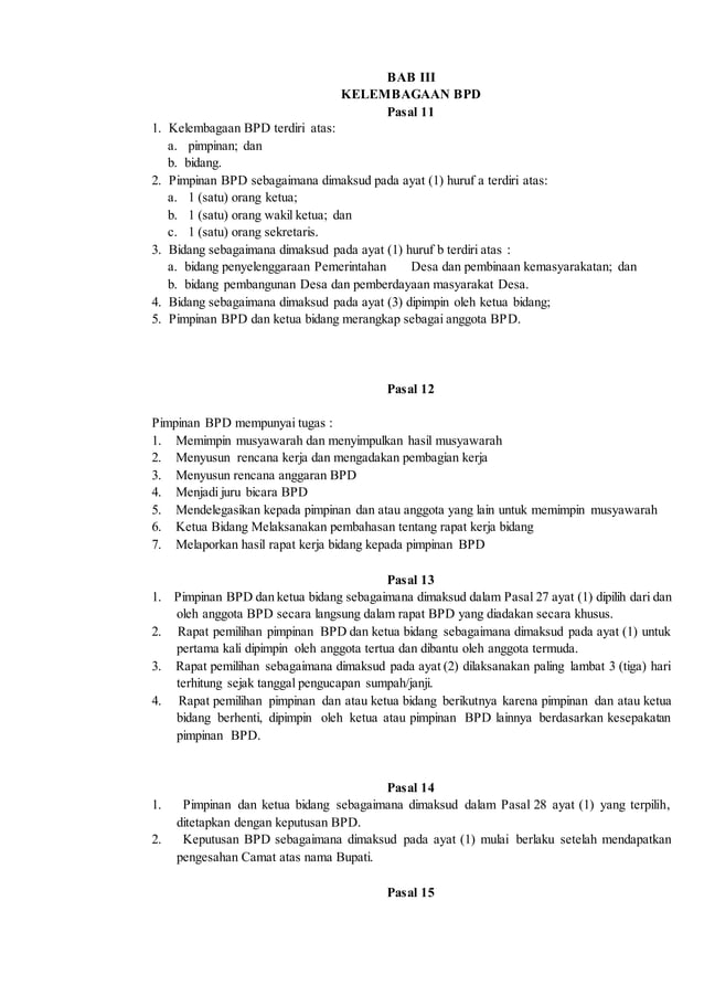 TATA TERTIB BPD DESA DATARNANGKA | DOCX