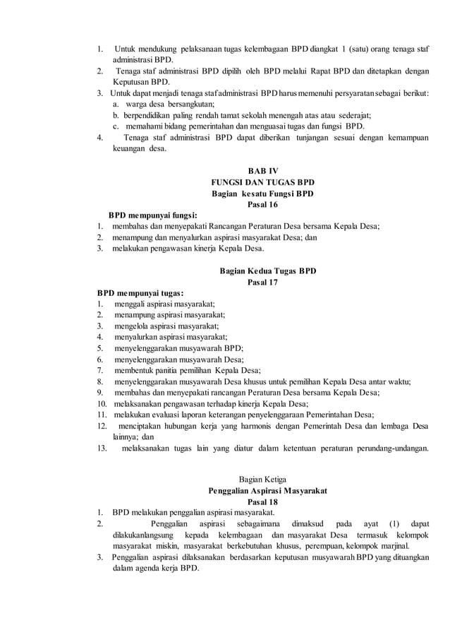 TATA TERTIB BPD DESA DATARNANGKA | DOCX