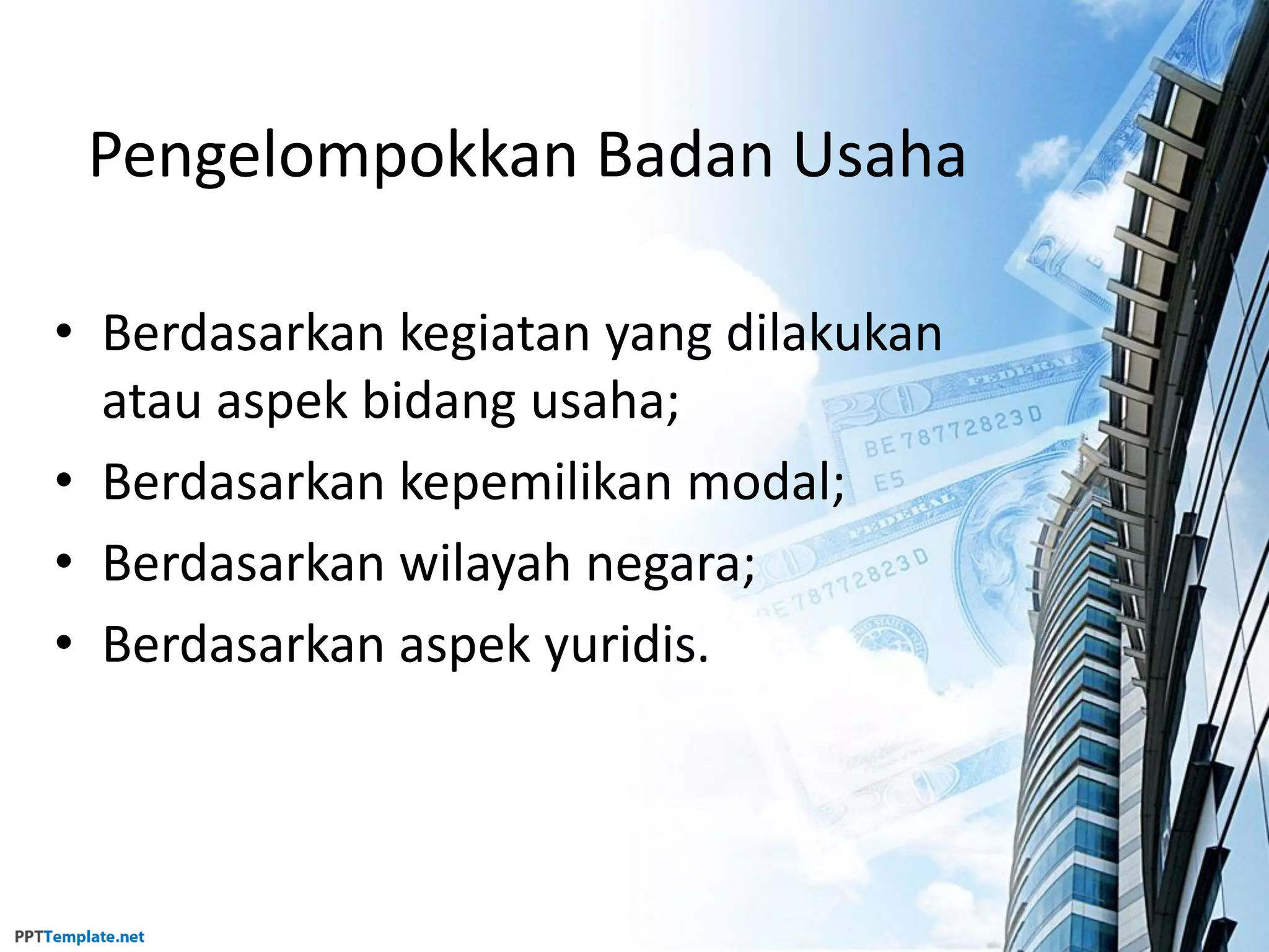 Badan usaha dalam perekonomian | PDF