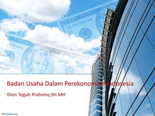 Badan usaha dalam perekonomian | PDF
