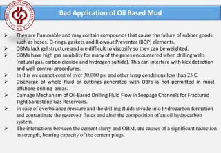 Bad Applications of Oil-Based Mud (OBM) Fluid | PDF