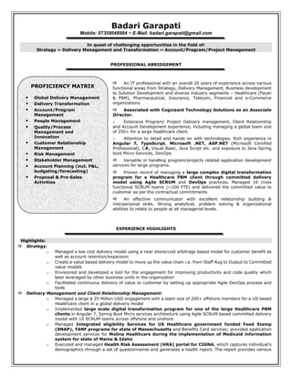 Digital Transformation Program Manager for Healthcare | PDF