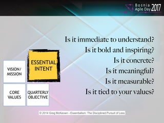 Enhance Agile with Essentialism by Francesco Zaia | PPT