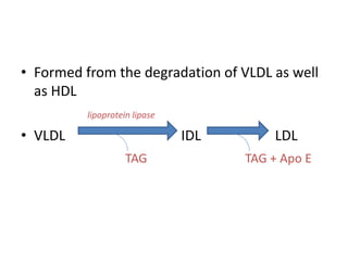 metabolism of LDL, IDL and HDL | PPTX