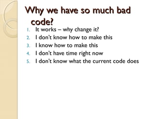 How to write bad code using C# | PPT