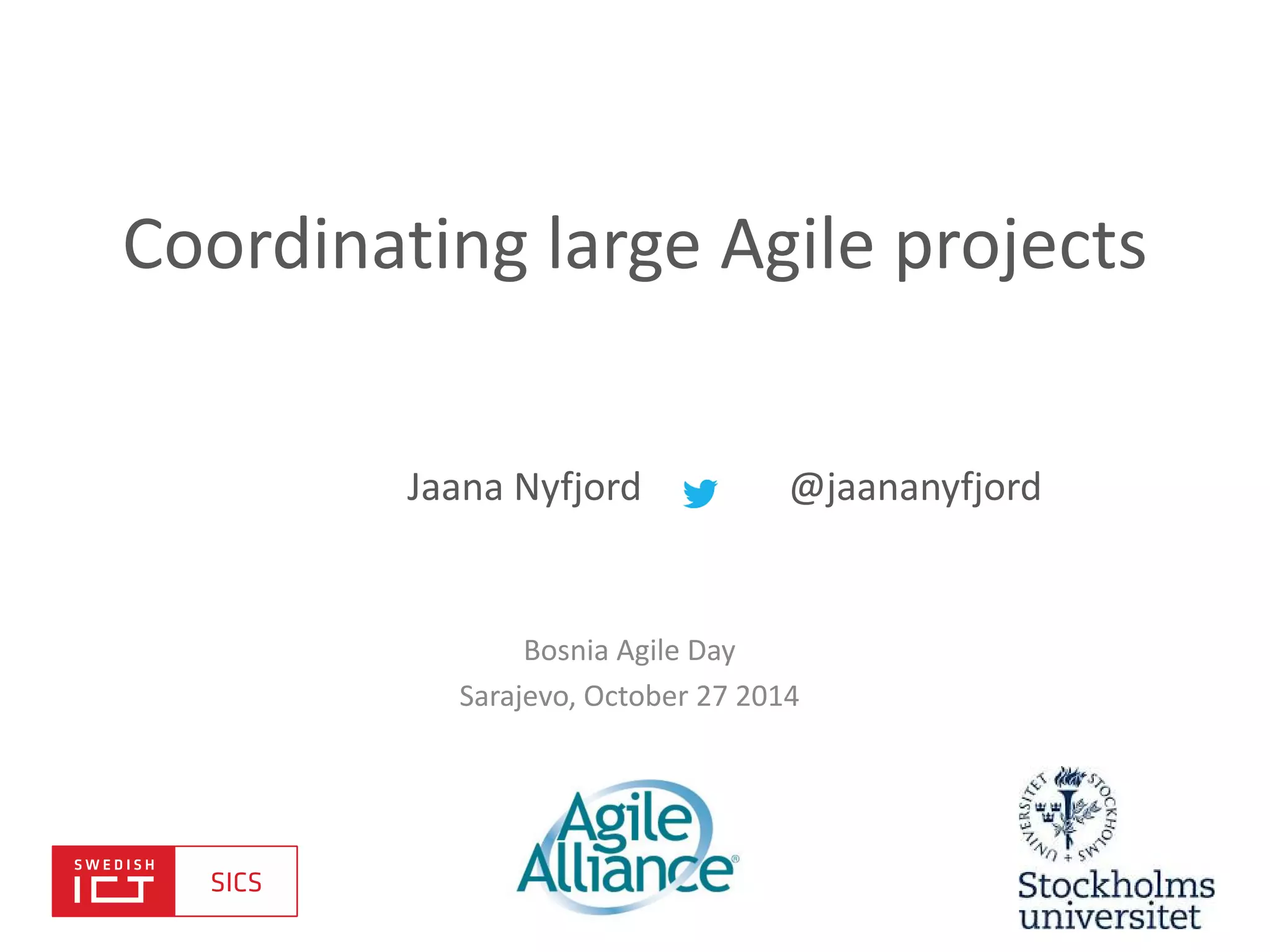 Coordinating Large Agile Projects | PDF