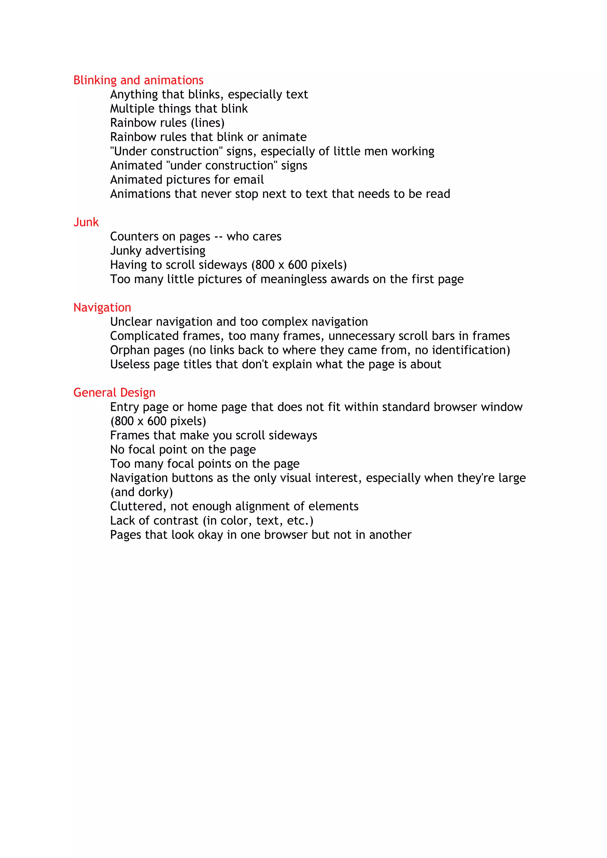 Bad design features | DOCX