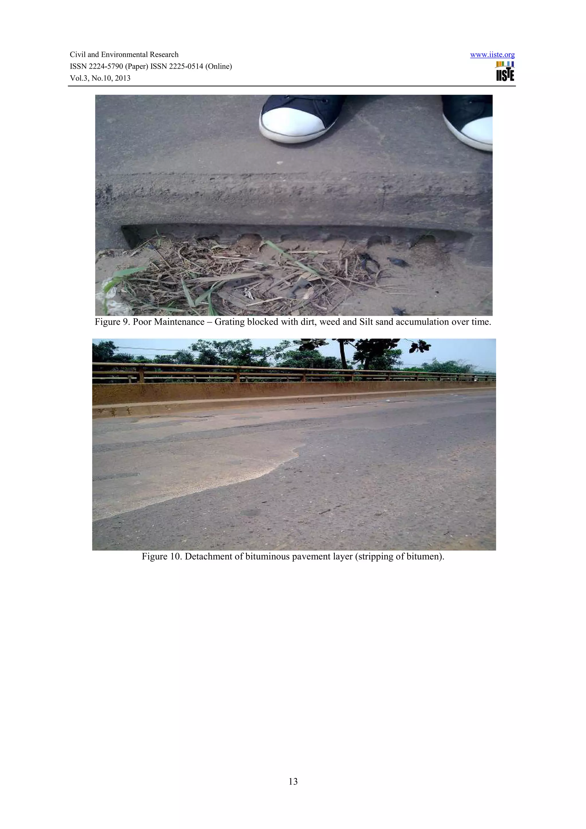 Bad drainage and its effects on road pavement conditions in nigeria | PDF