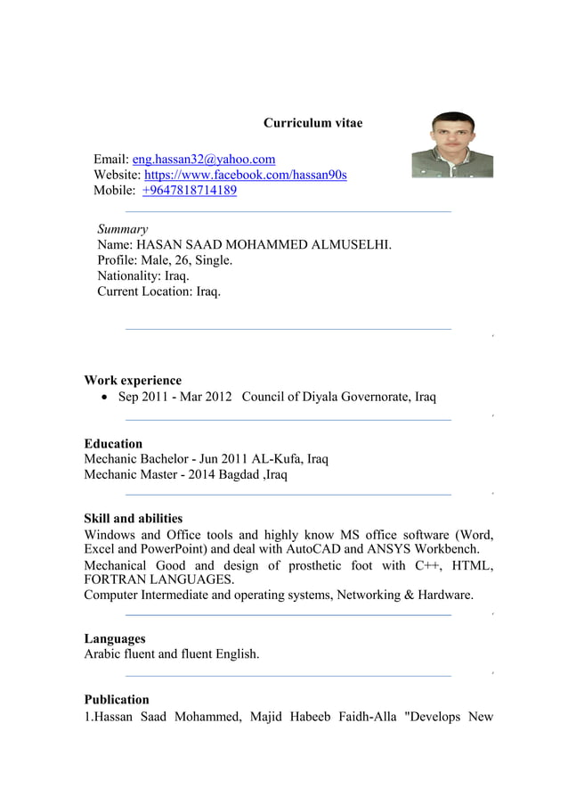 cv_hassan english | PDF