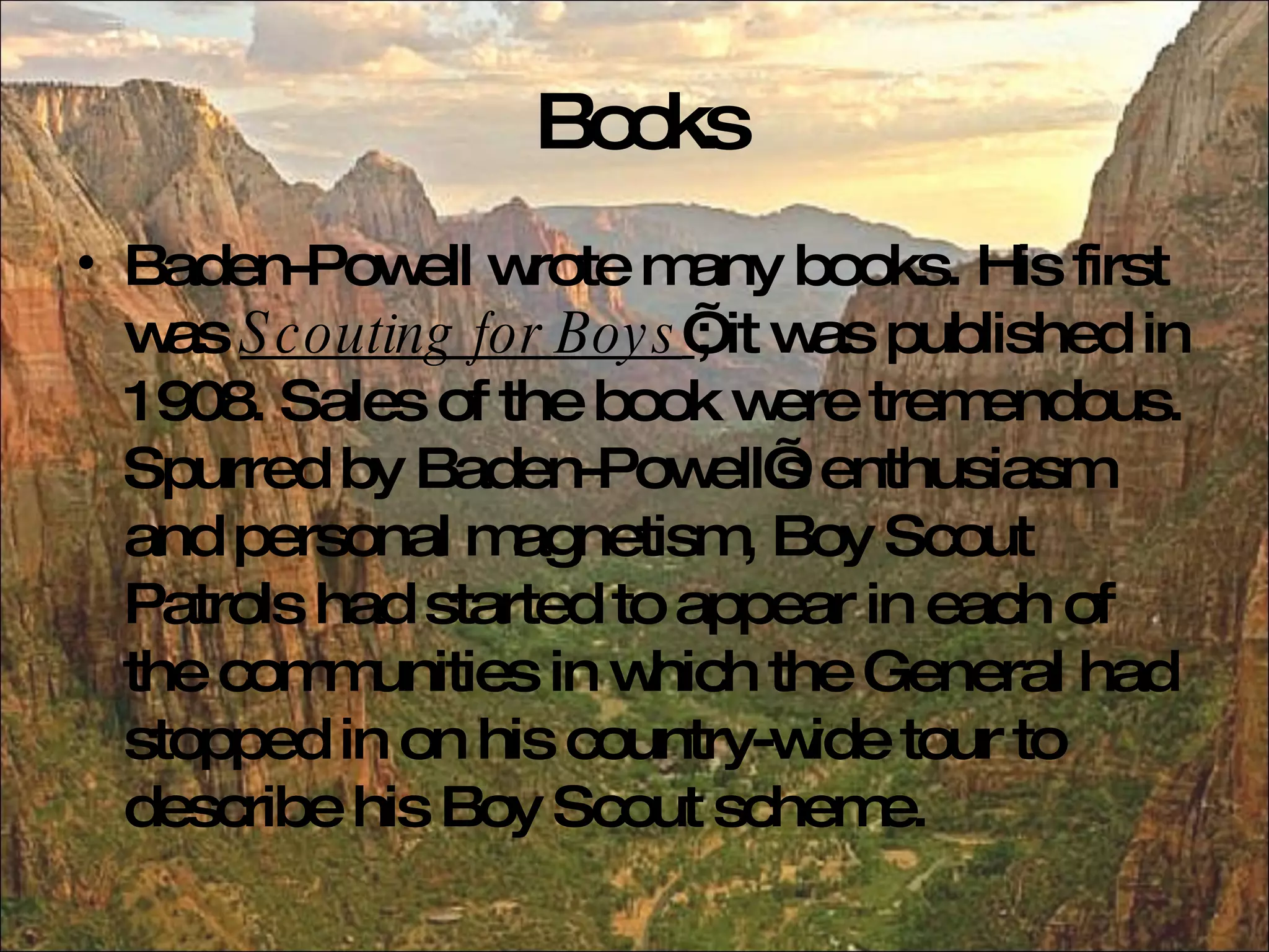 Baden-Powell Multi Media Presentation | PPT