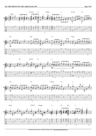 Baden powell all the things you are | PDF