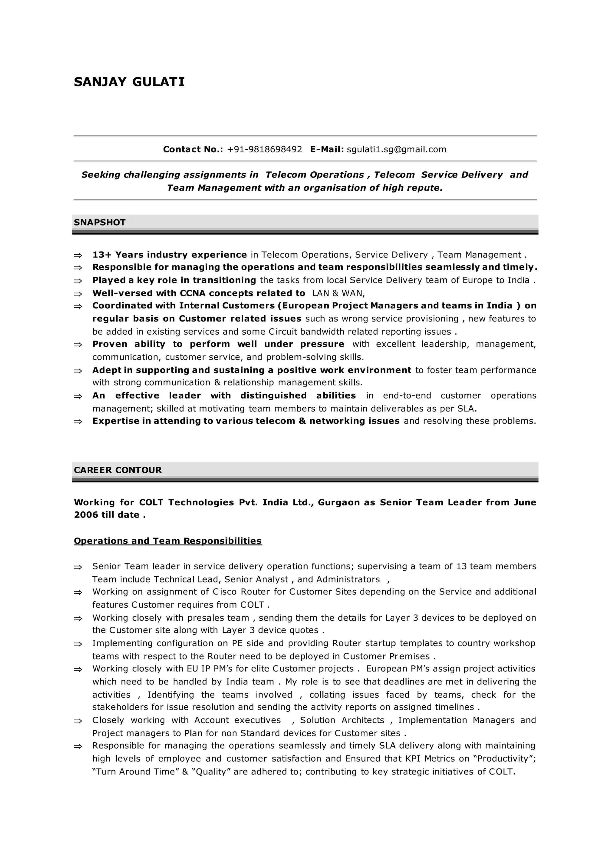 Resume __Sanjay Gulati | DOCX