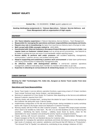 Resume __Sanjay Gulati | DOCX