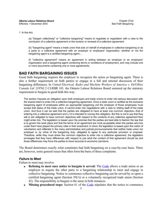 Bad faith bargaining | PDF