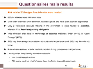 Use of a passive badge for sampling asbestos among building finishing ...
