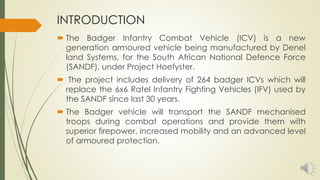 Badger infantry combat vehicle, south africa | PPTX