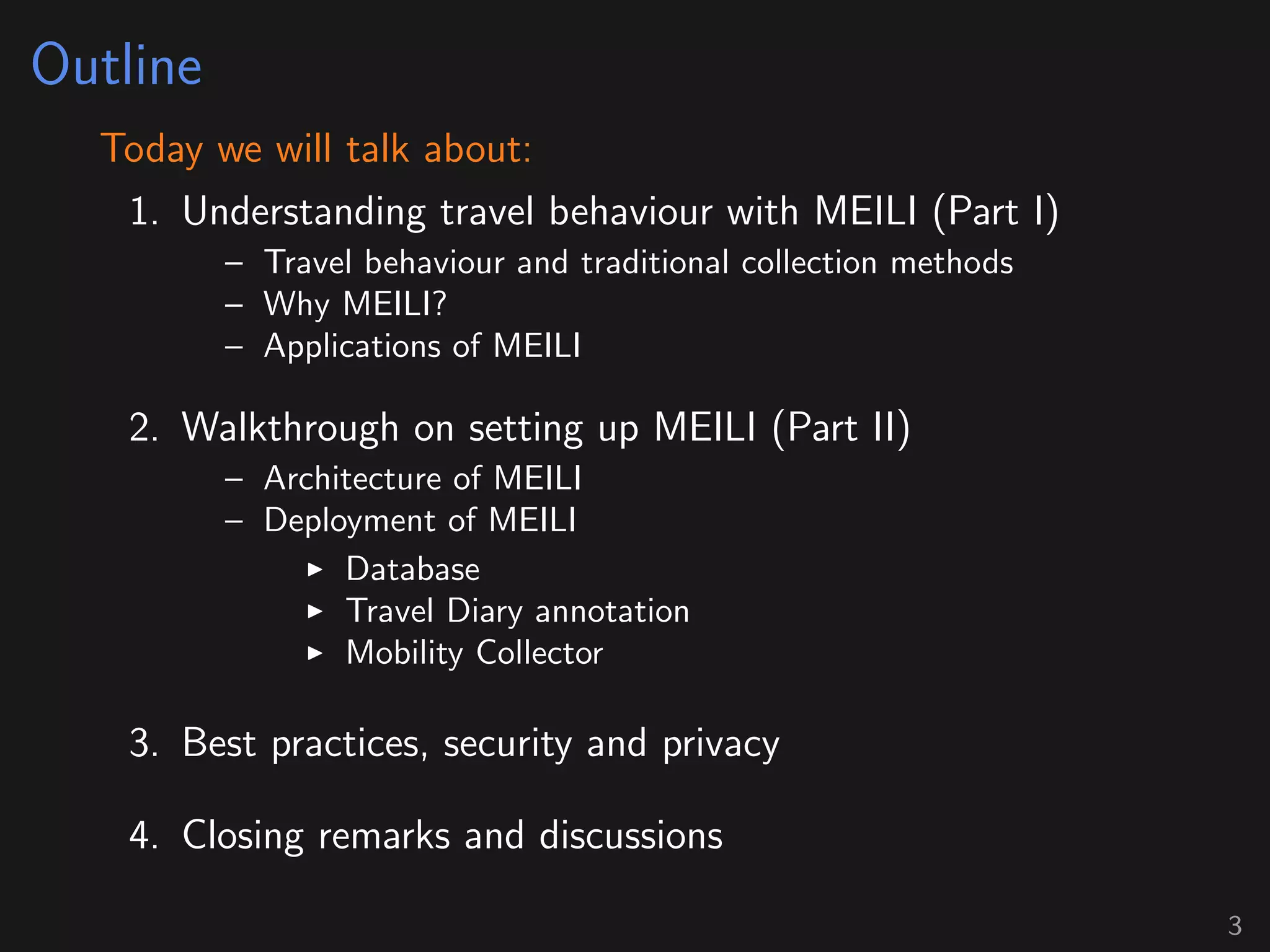 MEILI Workshop: collecting travel diaries | PDF