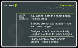 Mozilla Open Badges and Mozilla Backpack - | PPTX