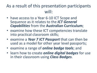 Badge your way to ICT Competency | PPT