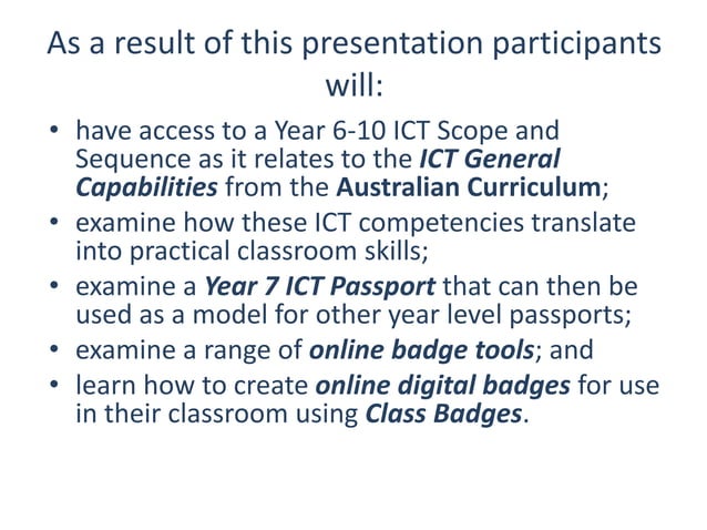 Badge your way to ICT Competency | PPT