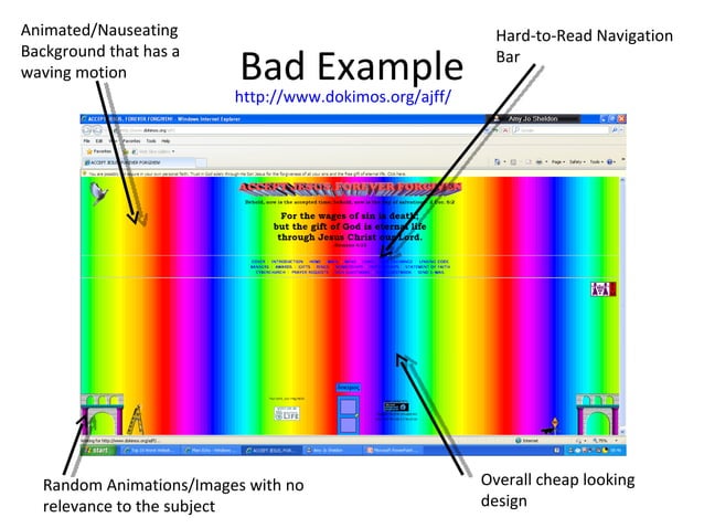 Bad & good examples of websites creative media | PPT