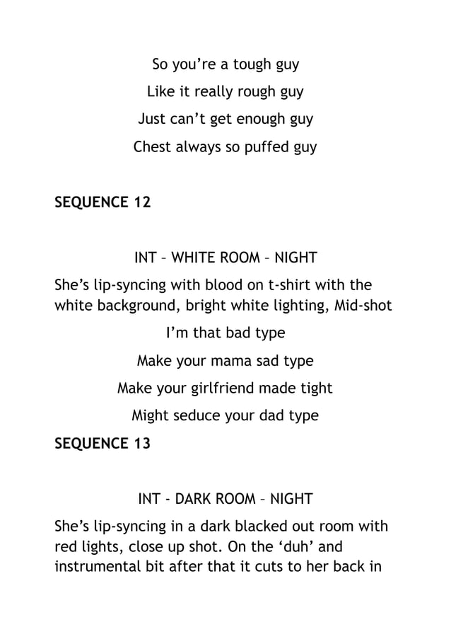 Bad guy script | PDF