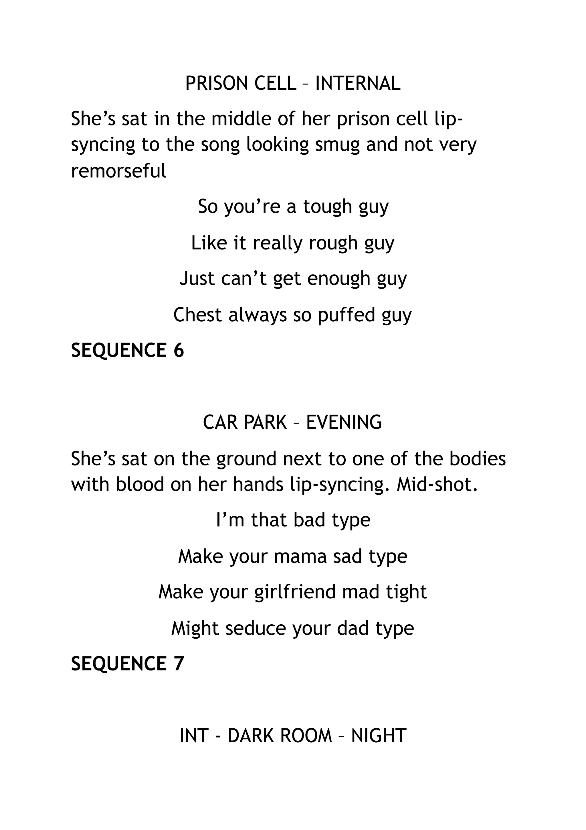 Bad guy script | PDF