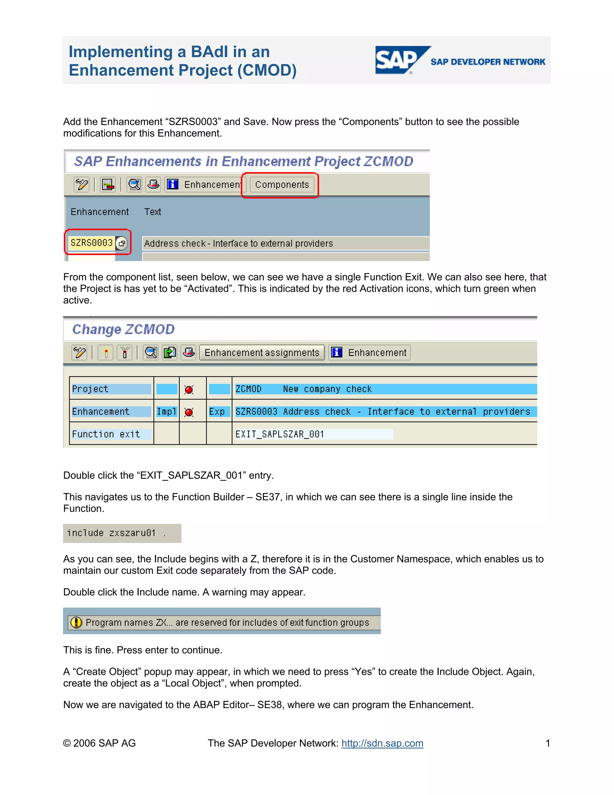 BADI IMPLEMENTATION.pdf | Programming Languages | Computing