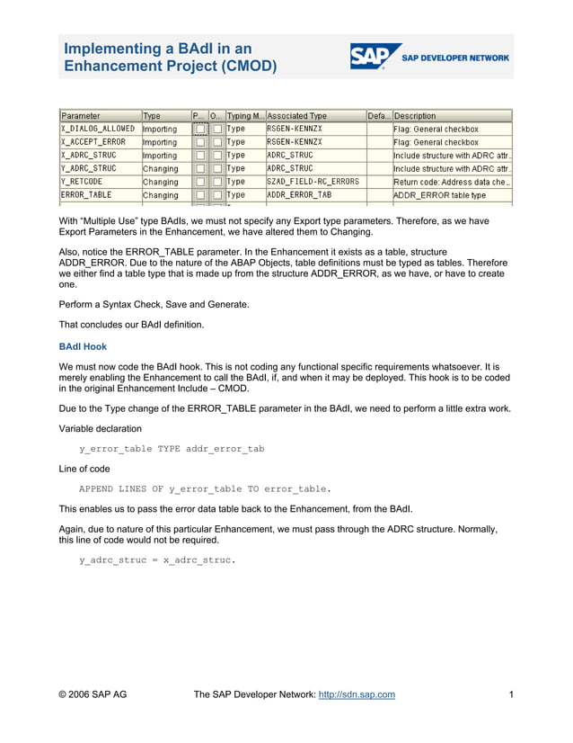 BADI IMPLEMENTATION.pdf | Programming Languages | Computing