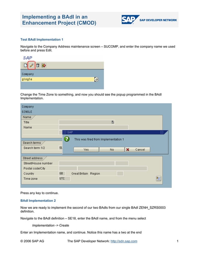 BADI IMPLEMENTATION.pdf | Programming Languages | Computing