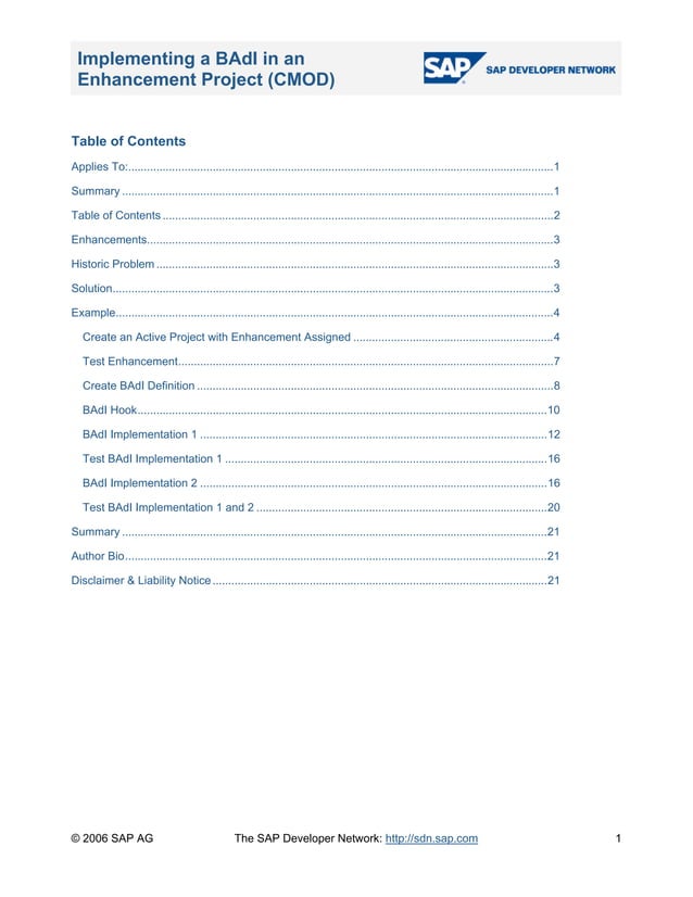 BADI IMPLEMENTATION.pdf | Programming Languages | Computing