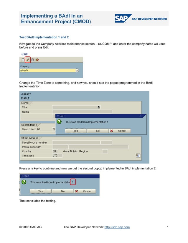 BADI IMPLEMENTATION.pdf | Programming Languages | Computing