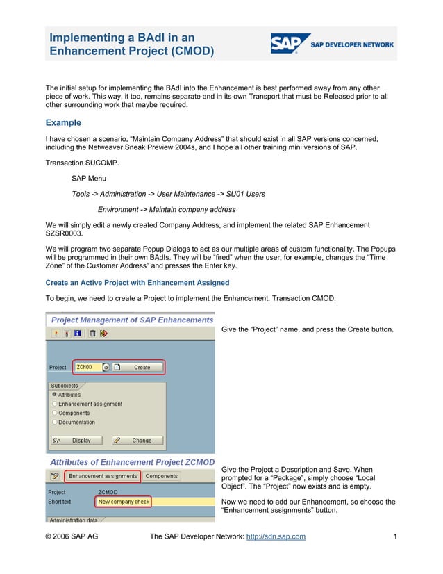BADI IMPLEMENTATION.pdf | Programming Languages | Computing