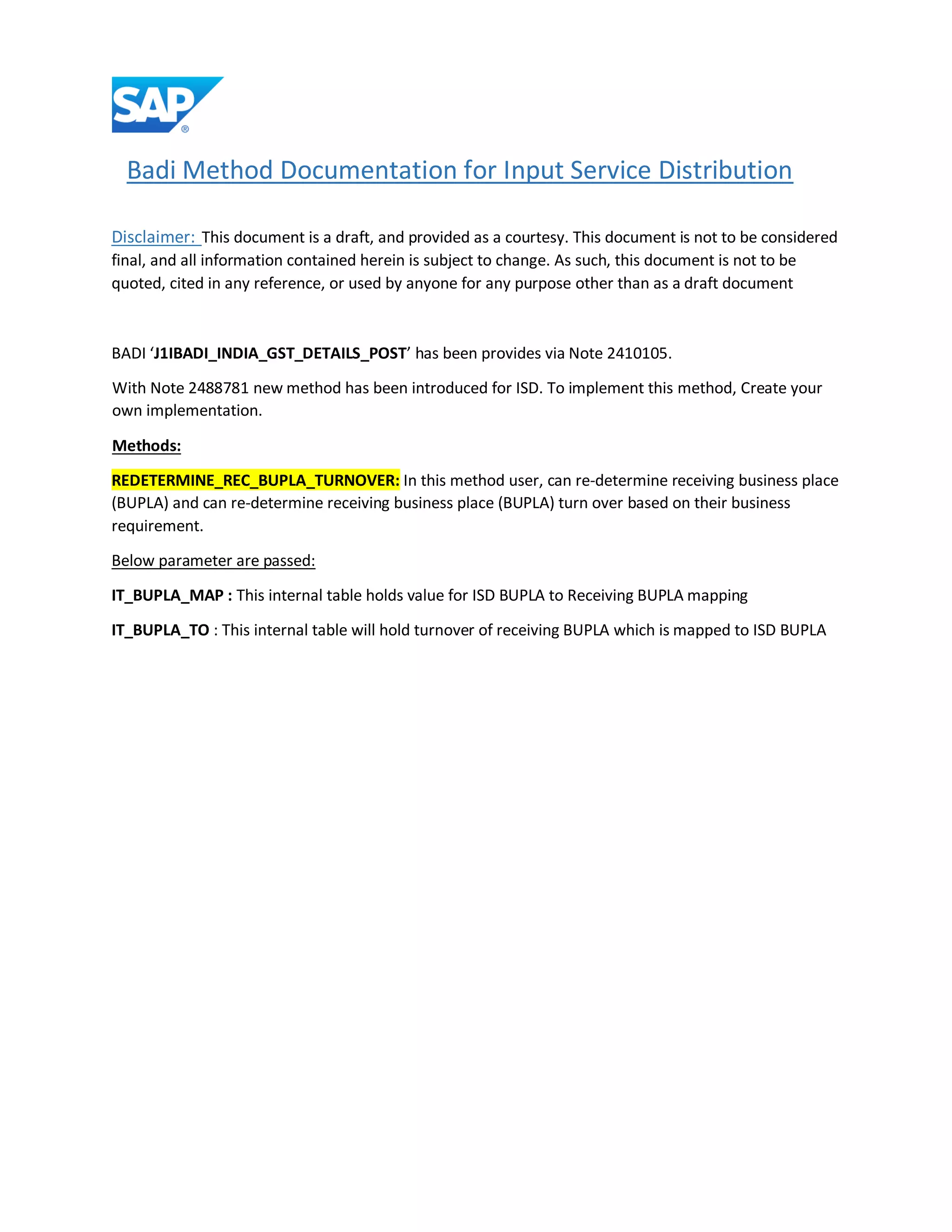 Badi method documentation | PDF