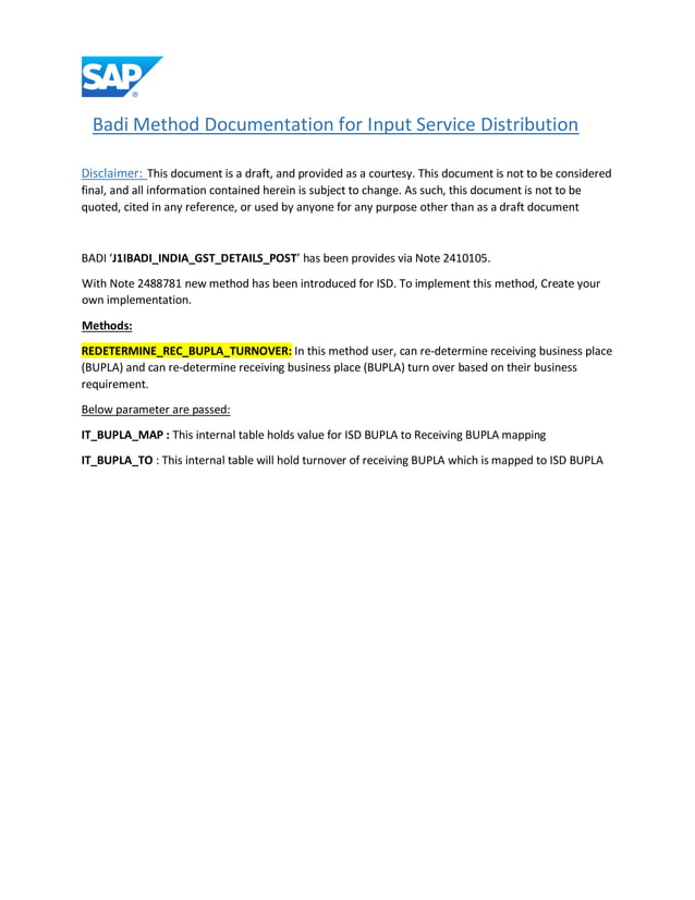 Badi method documentation | PDF